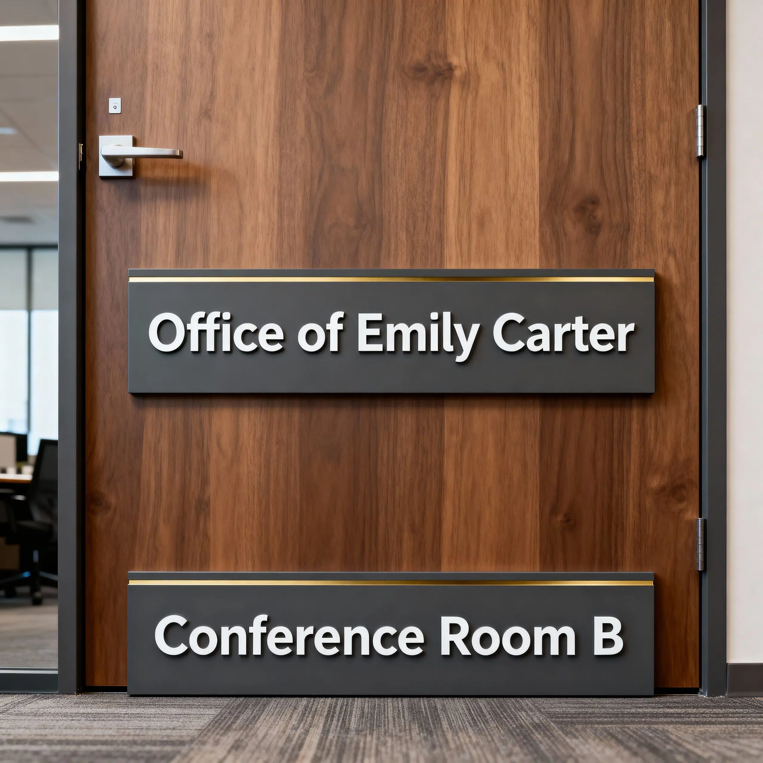 Custom Office Door Signs in Denver, CO | MthHighSigns